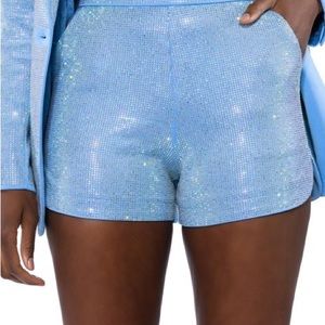 AKIRA | Shorts | Brand New With Tagspop Star Shine Bright Rhinestone Hot Short In Light Blue ...